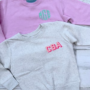 Monogram Toddler Sweatshirt, Personalized Toddler Shirt, Custom Youth ...