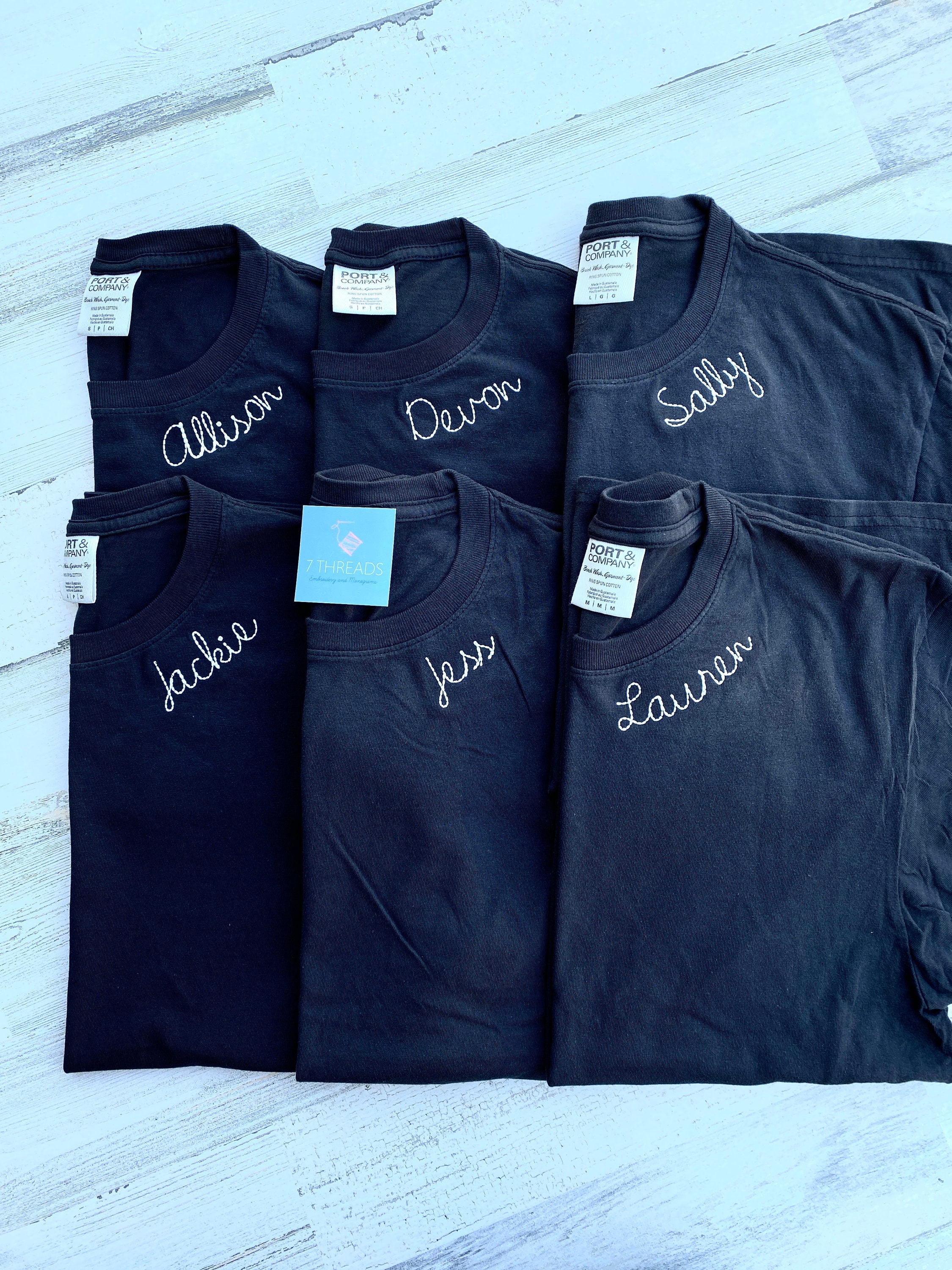 Monogram Collar Tee Custom Name T Shirt Personalized - Etsy