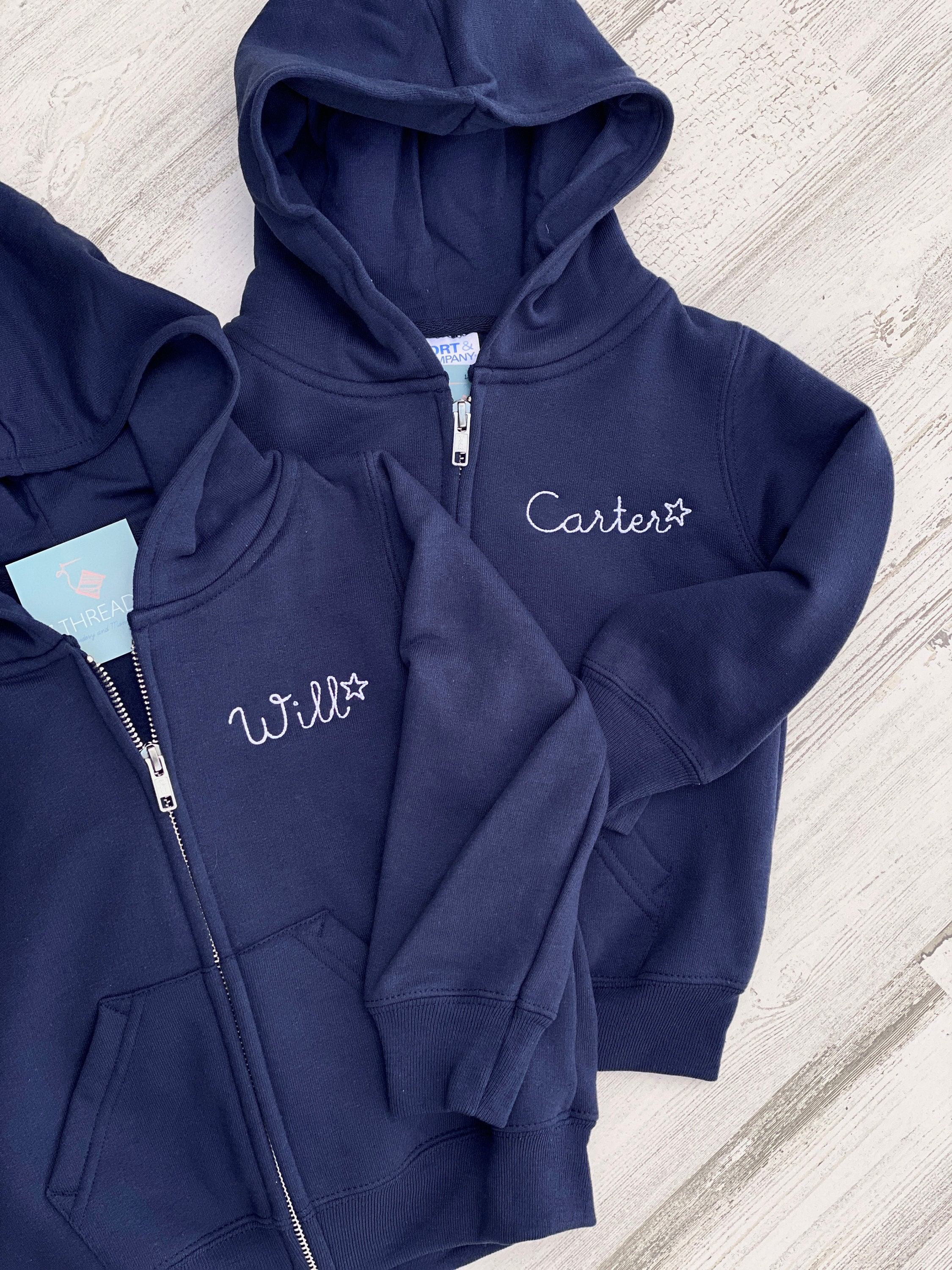 Baby Full Zip Hoodie | Monogrammed Infant | Toddler Full-zip Hooded ...