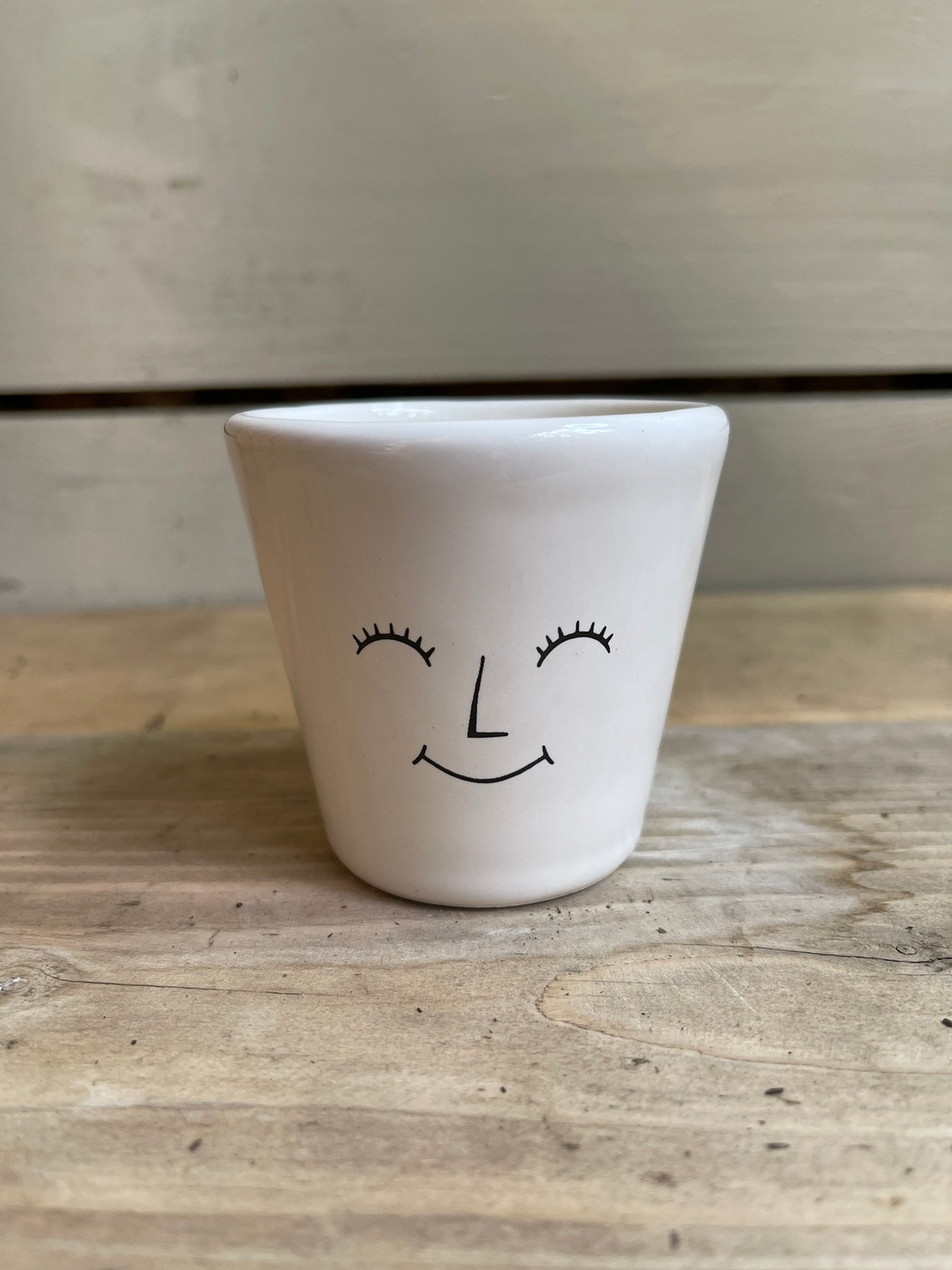 Baby Smiley Face Pot - Etsy UK