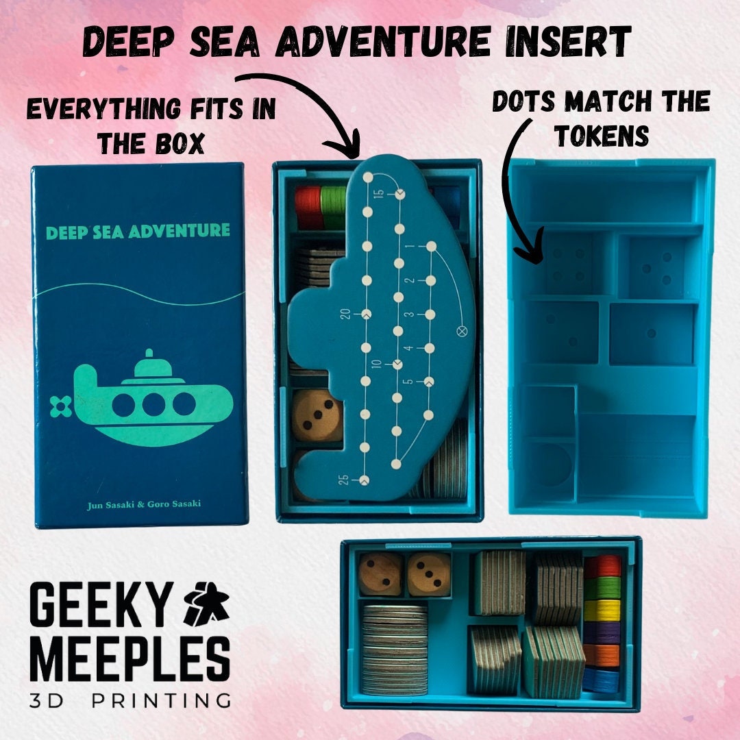 3D Printed Insert for Deep Sea Adventure Card Game by Oink Games ...