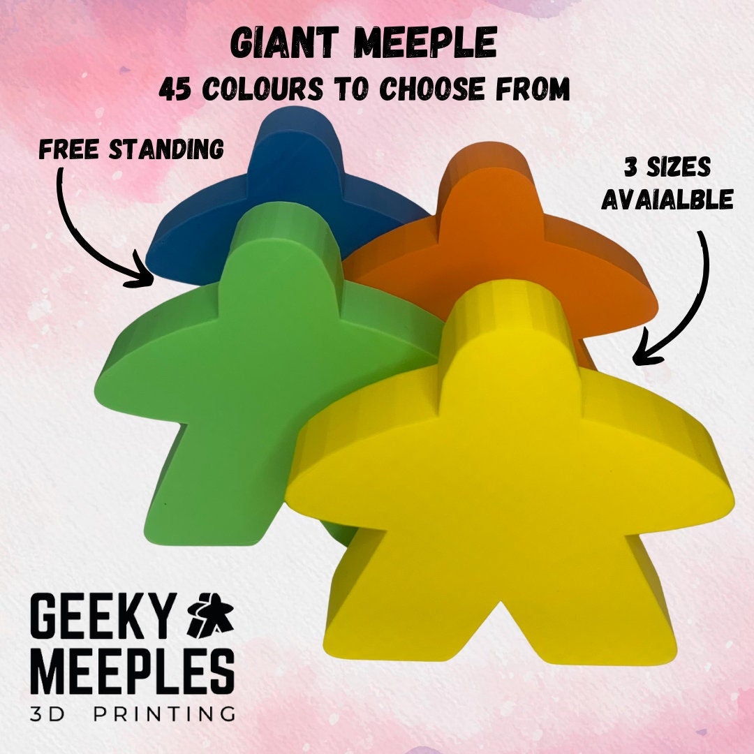 3D Printed Giant Meeples - 3 Sizes - 45 Colours to Choose From - Etsy UK
