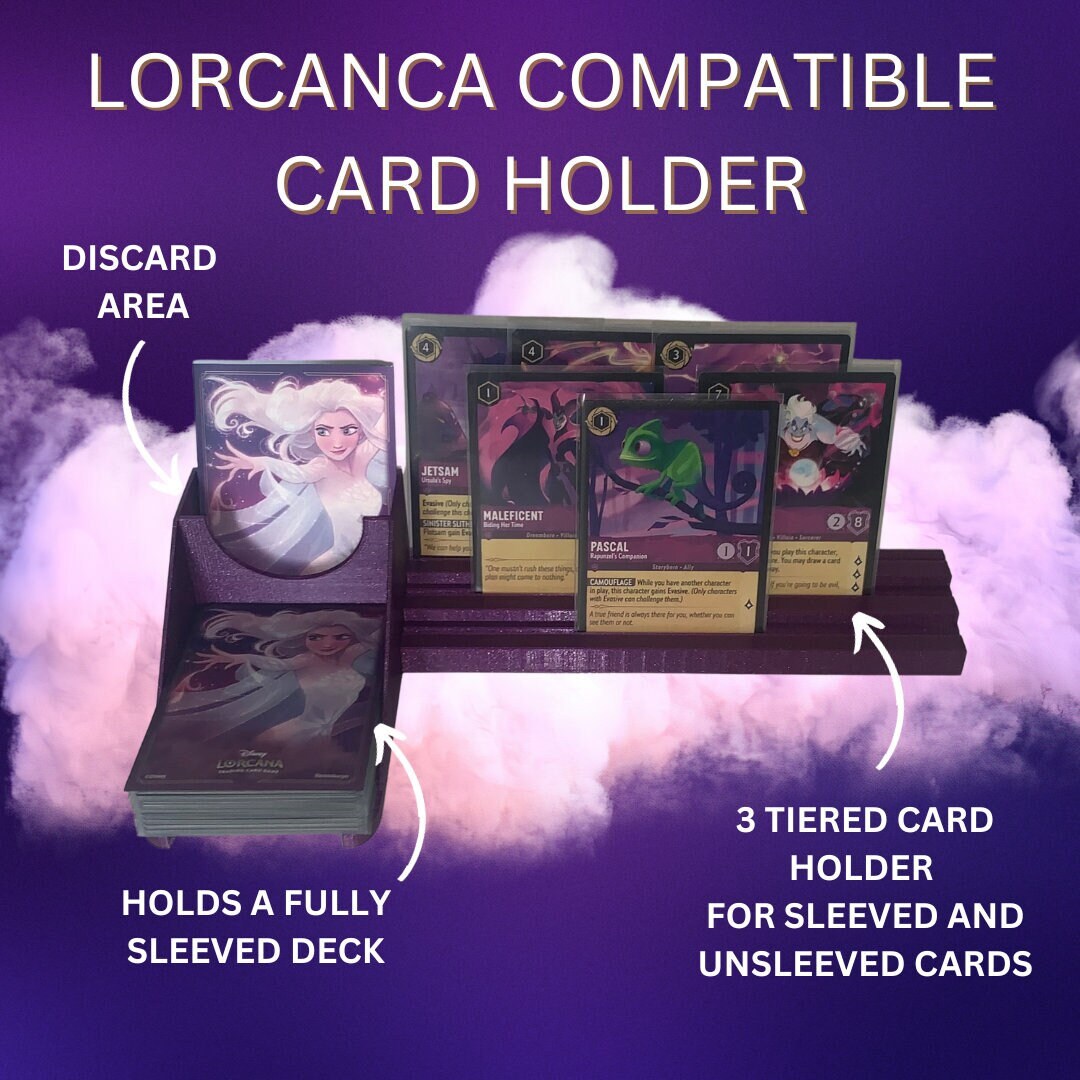 3D Printed Card Holder With Draw and Discard Compatible With - Etsy UK