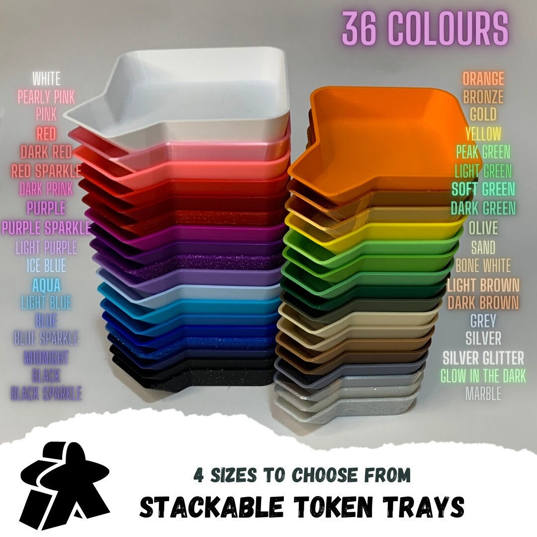 3D Printed Stackable Board Game Tray With Funnel / Arts & - Etsy