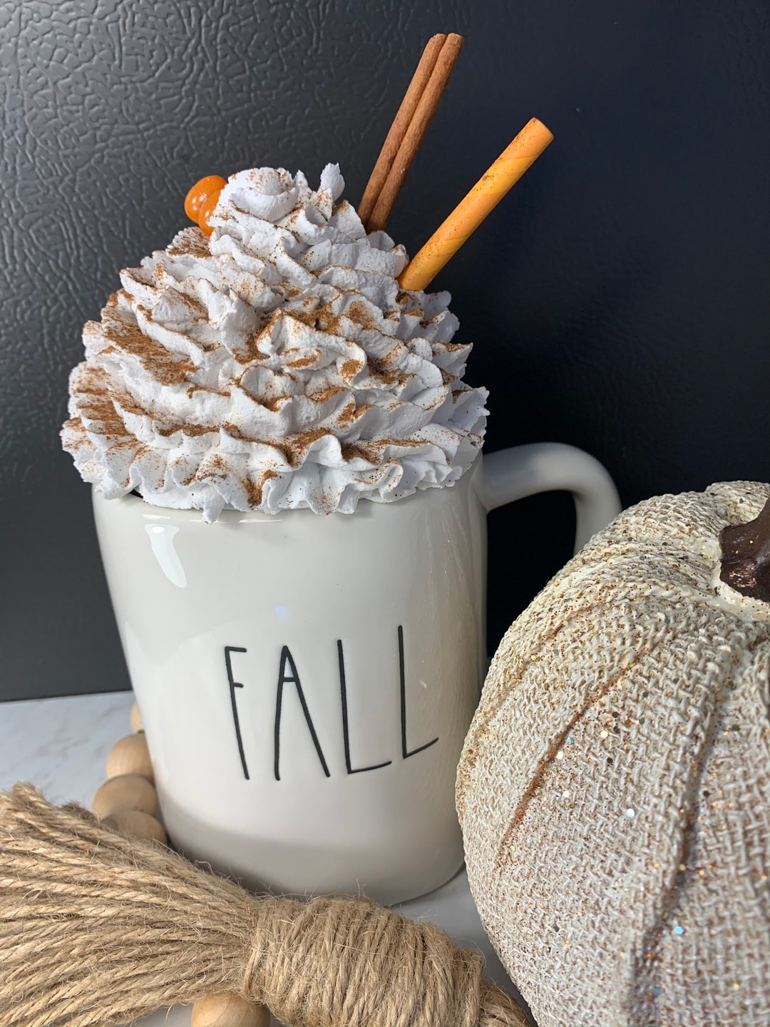 Faux Whipped Fall Mug Topper - Etsy