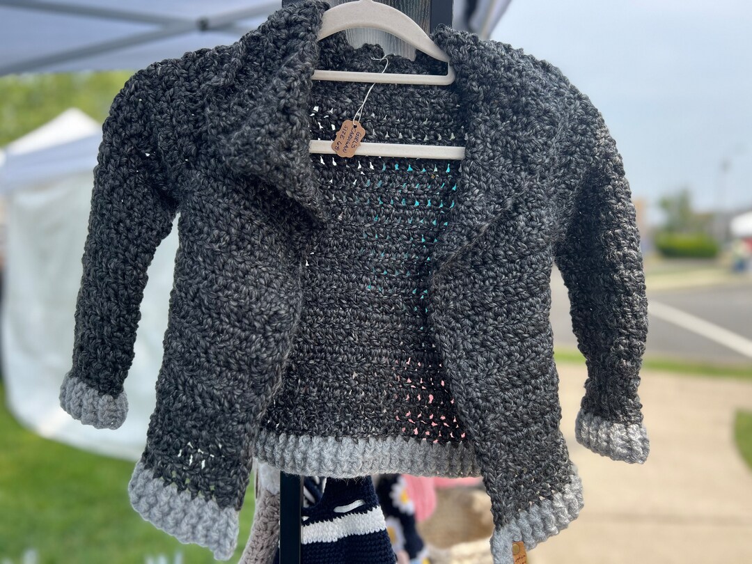 Girls Crochet Cardigan Sweater - Etsy