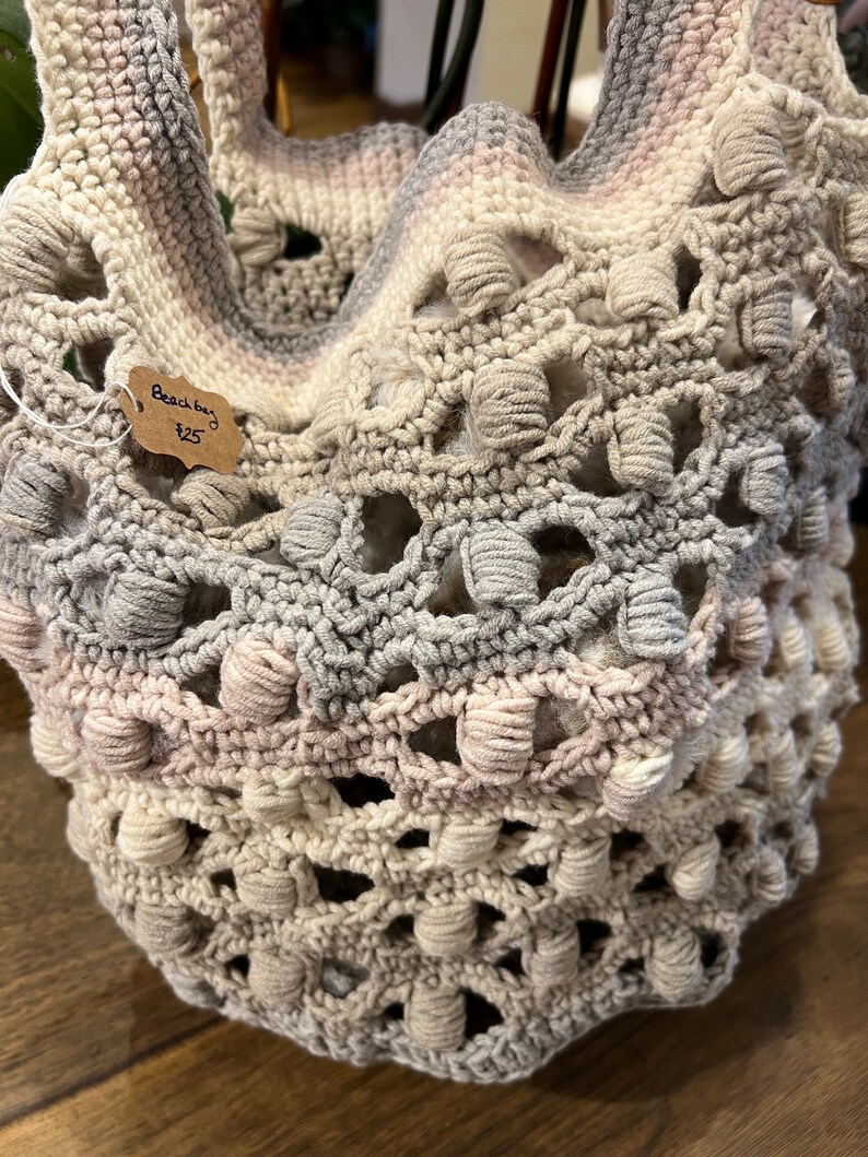 Open Weave Crochet Tote - Etsy