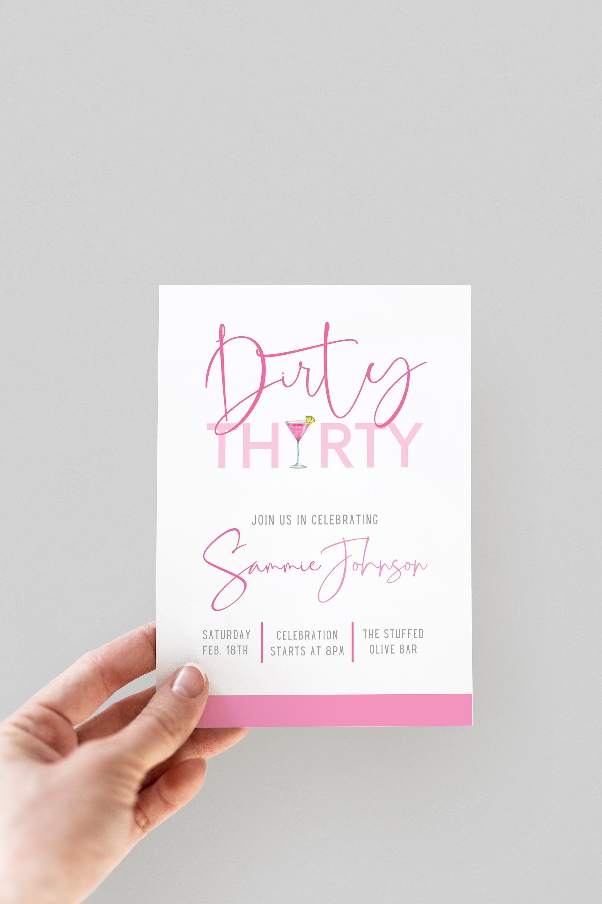 Dirty 30 Birthday Party Invitation, 30th Birthday Party, DIY Canva ...