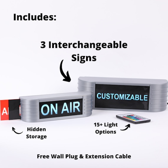 On Air Sign W/ 3x Interchangeable Inserts Led's and - Etsy