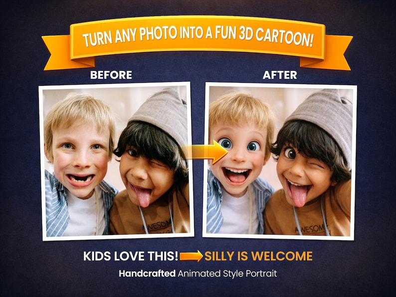 Cartoon Portrait From Photo | Custom 3D Cartoon Character | Funny ...