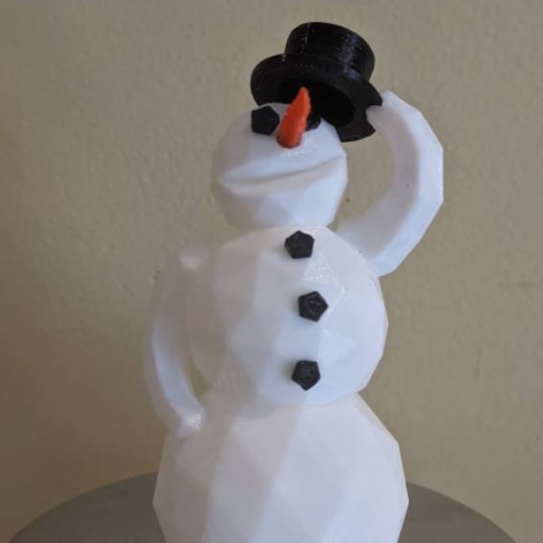 3d Printed Snow Man - Etsy