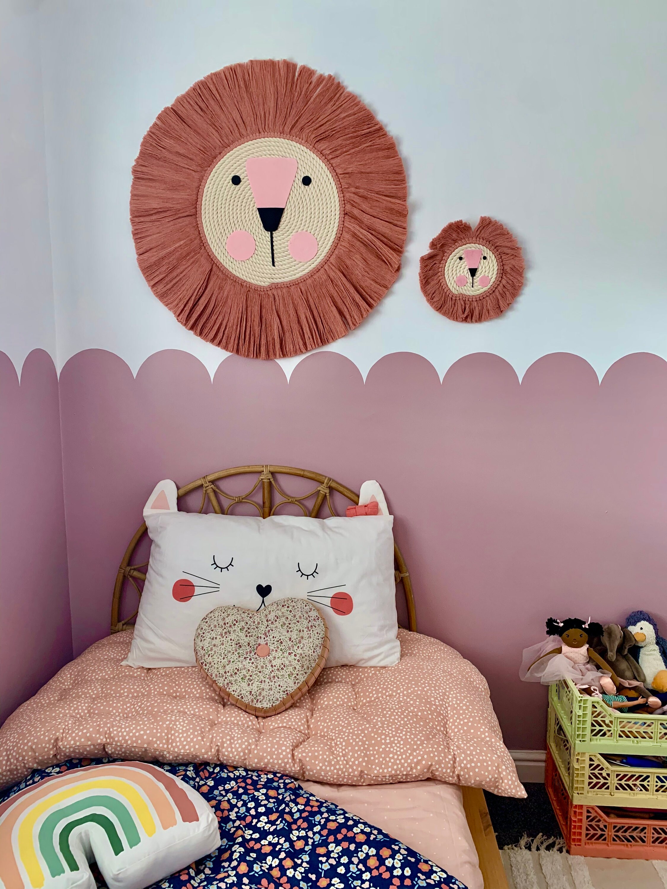 Blush Lion Head Wall Hanging Lion Decor Safari Decor | Etsy