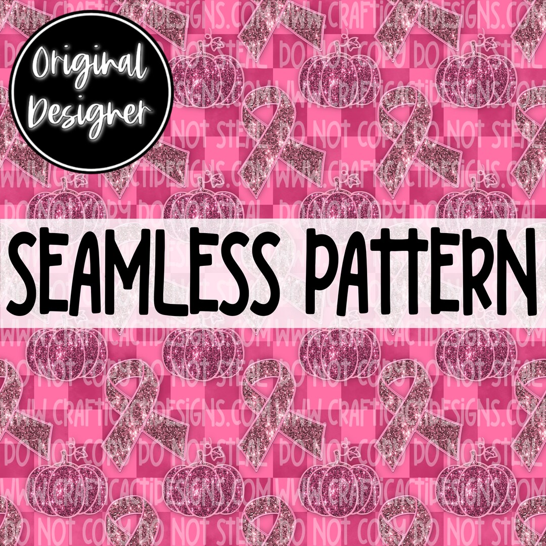 Pink Ribbon Seamless Digital Download - Etsy