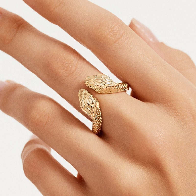 Gold Snake Ring - Etsy