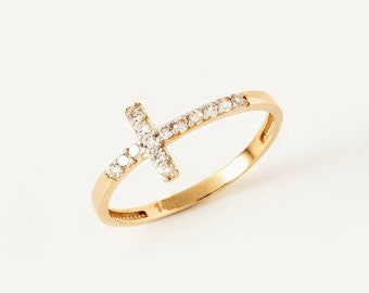 Girls Cross Ring - Etsy