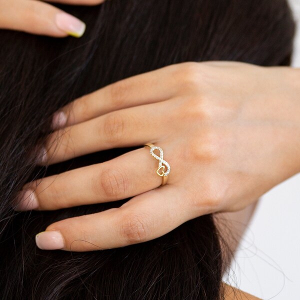 Gold Infinity Ring - Etsy