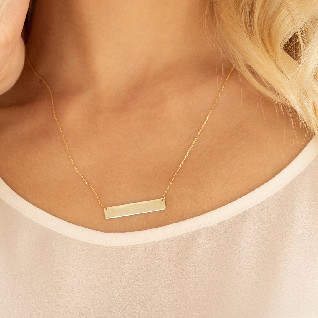 14K Solid Gold Custom Handwriting Necklace, Actual Handwriting Jewelry ...