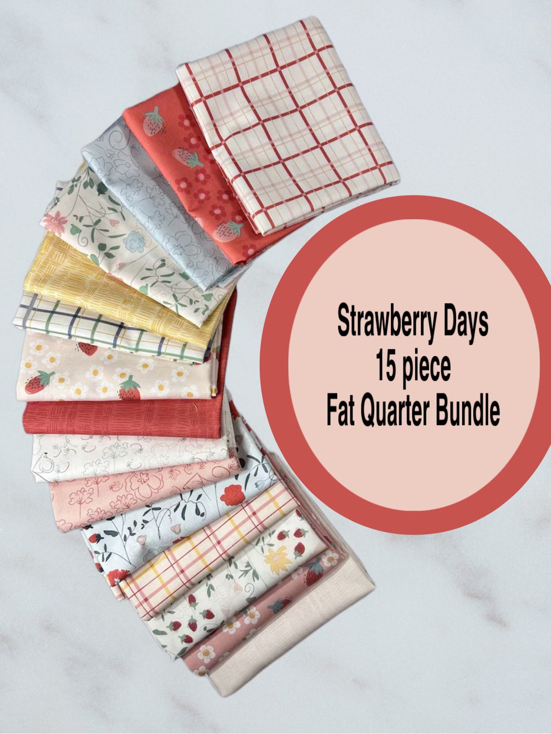 Fat Quarter Bundle of Strawberry Days shop Cut by Meags &me for ...