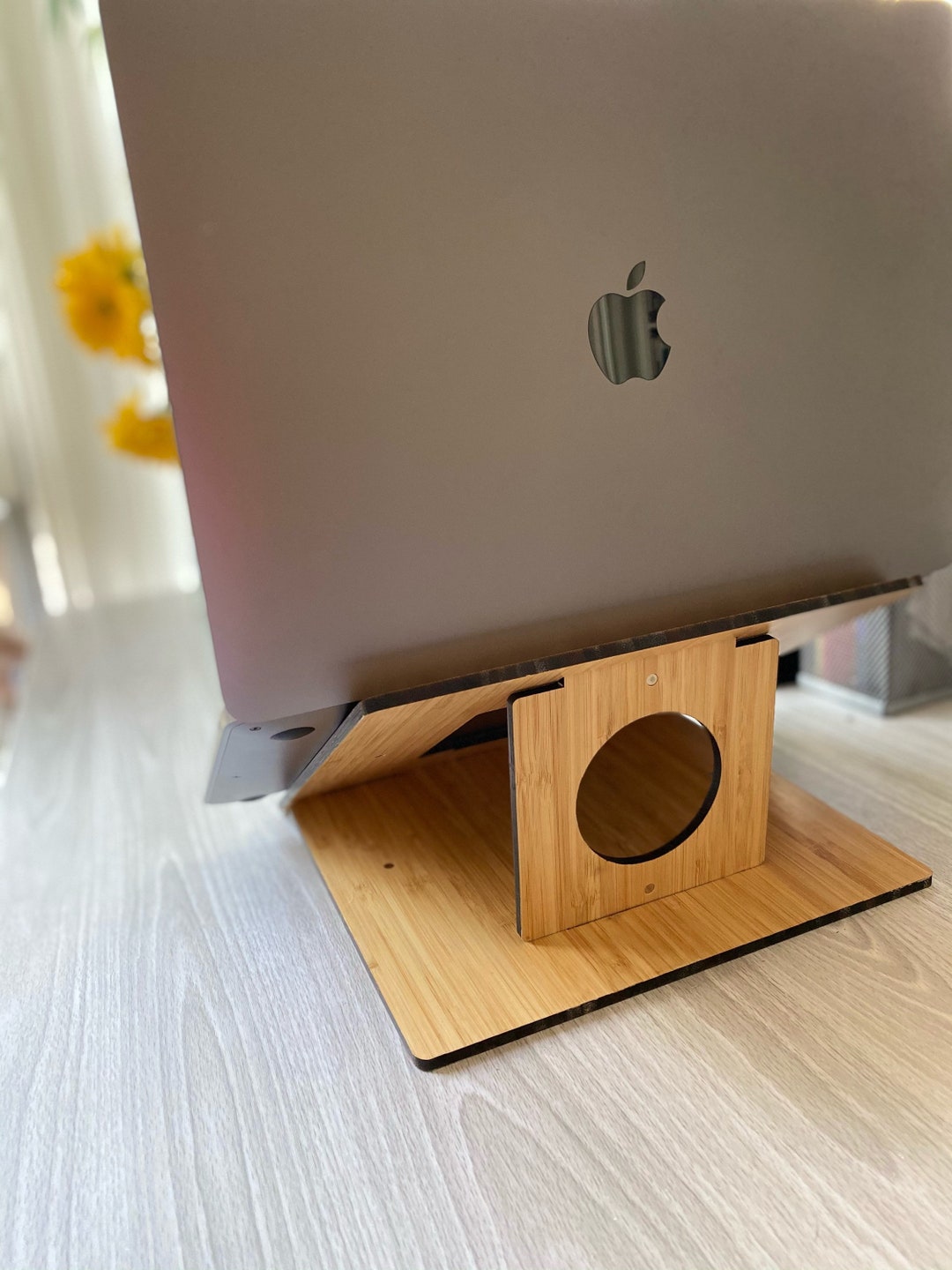 Portable Bamboo Laptop Stand for 13” MacBook Pro/air (or Similar ...