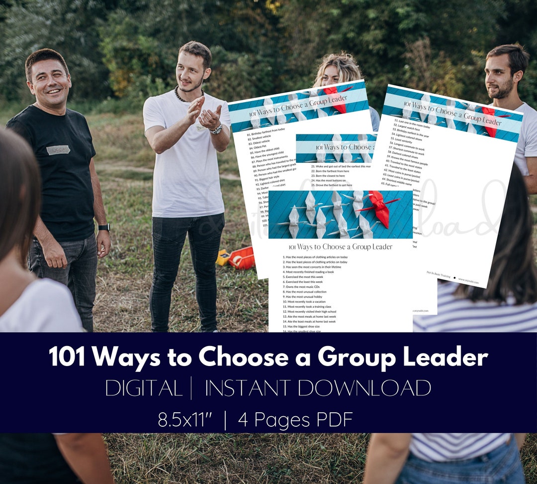 Team Building Activites Digital | How to Choose a Group Leader Activity ...
