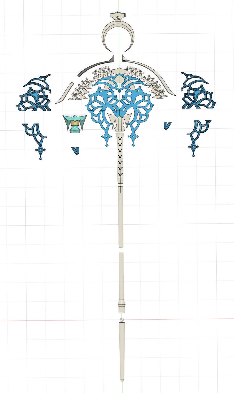 FGO Merlin Prototype Staff 3D Kit - Etsy