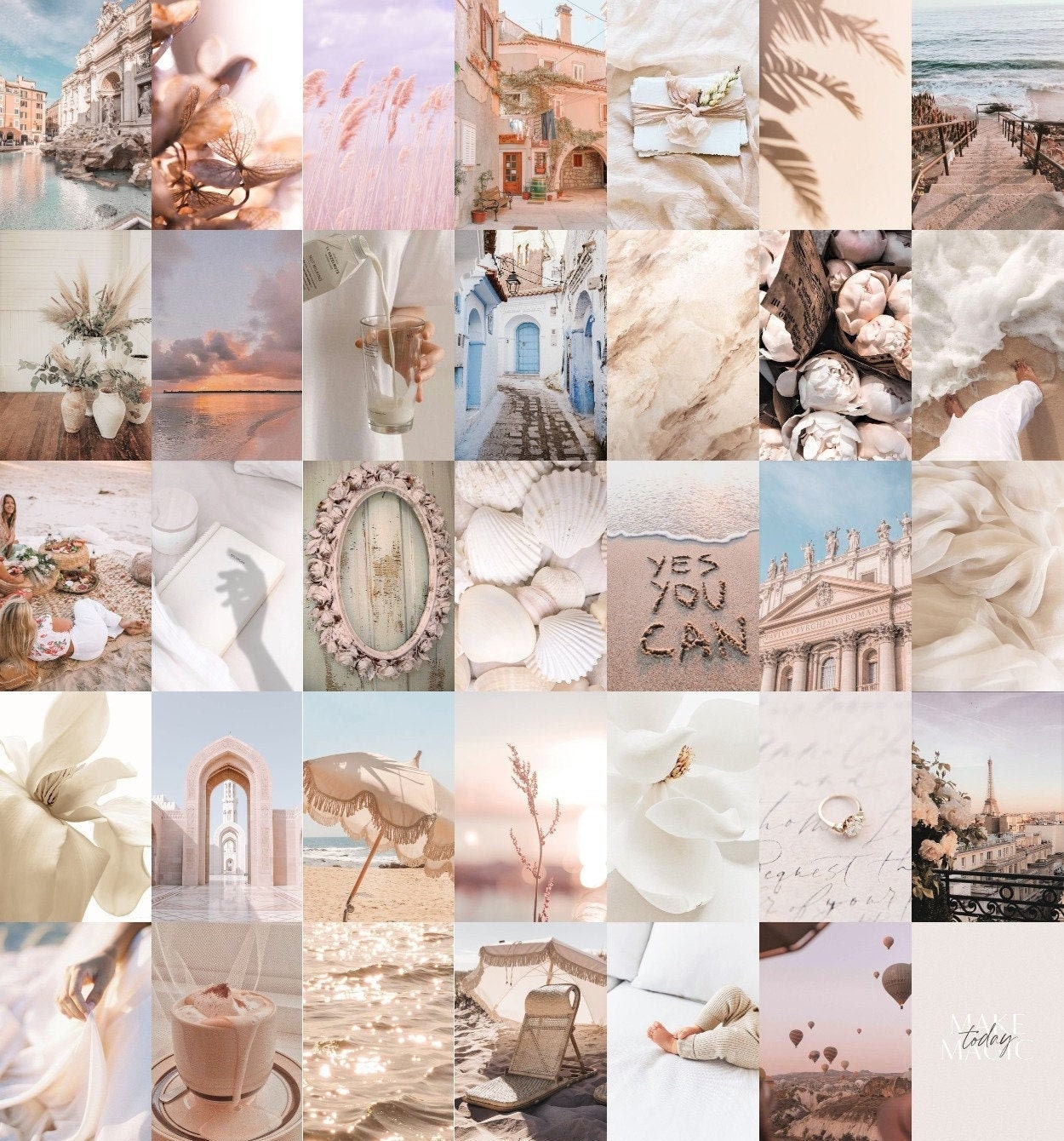 Neutral Wall Collage Kit Wall Collage Kit Nude Collage Kit - Etsy Australia