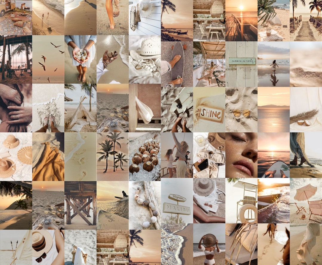Beige Collage Kit Strand Ästhetik Collage Wall Kit DIGITAL 60 - Etsy.de