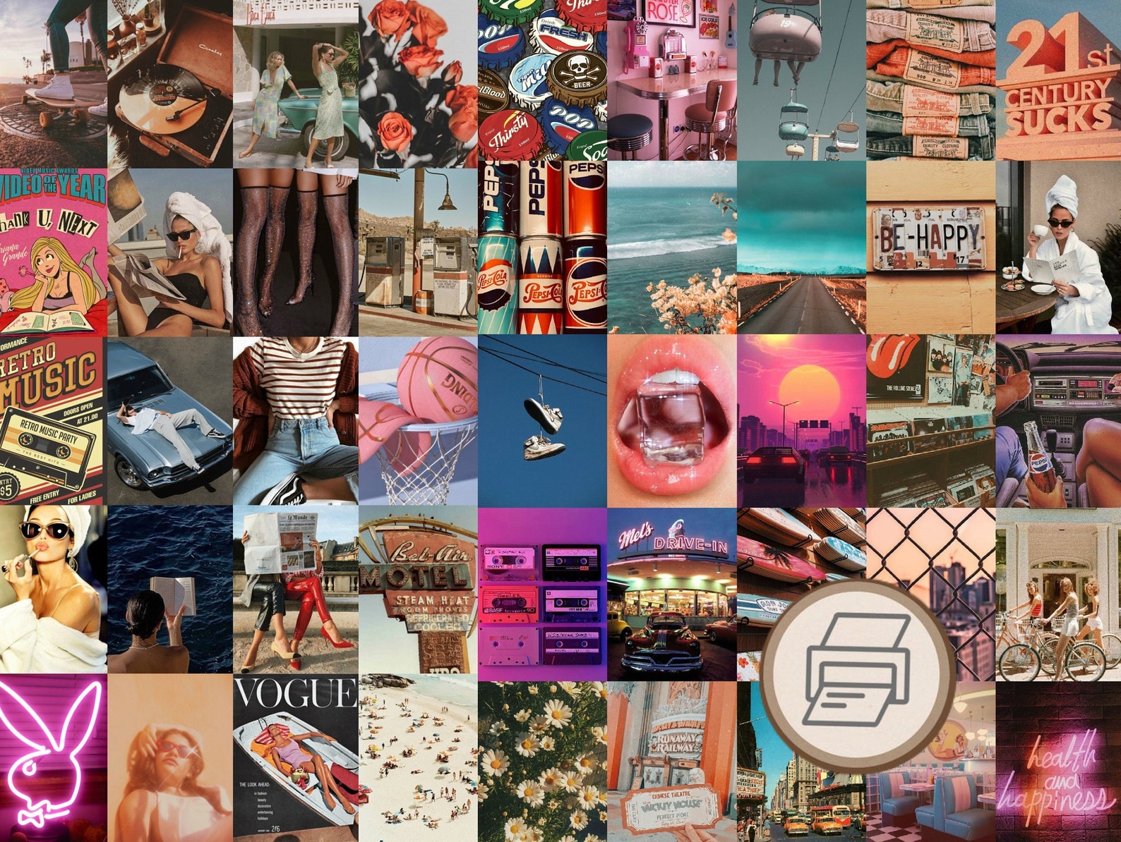 Vintage Collage Kit Wall Collage Kit Dorm Collage Kit PRINTS | Etsy