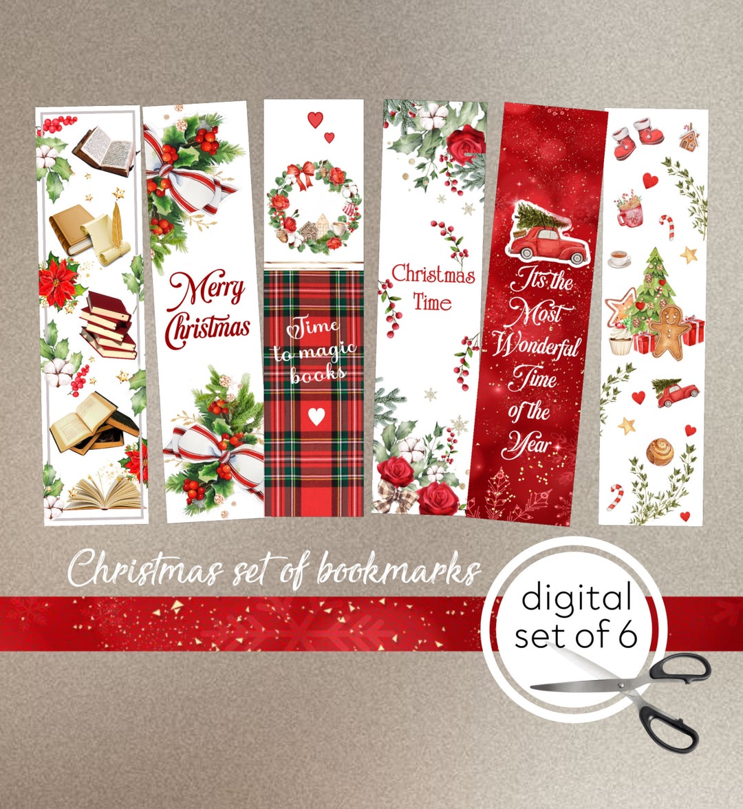 Signets de Noël marque-page dessins marque-page modèle vacances marque ...