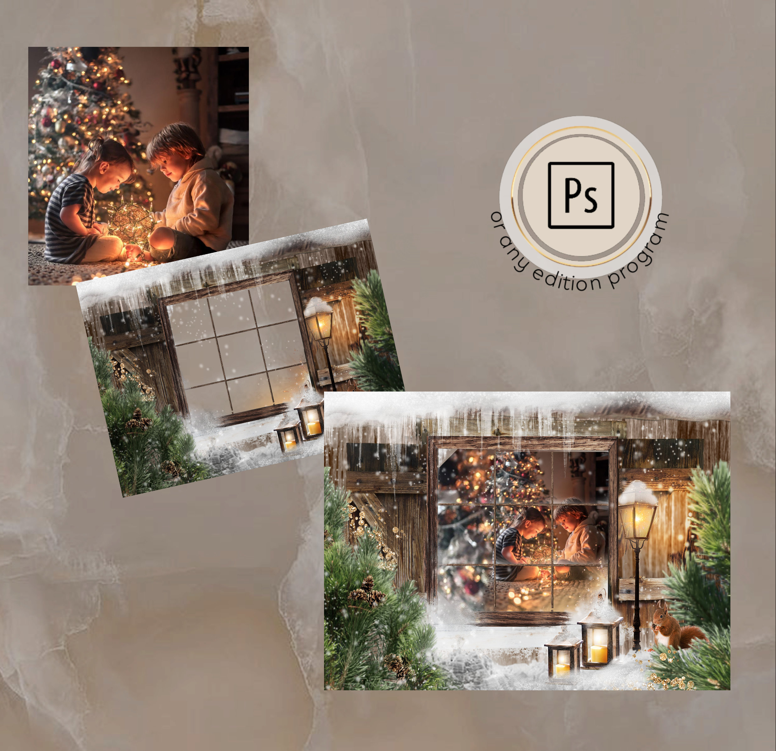 Window Overlay Snow Backdrop Christmas Window DIGITAL DOWNLOAD - Etsy