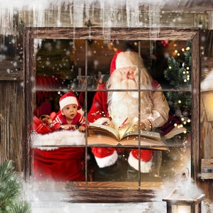 Window Overlay Snow Backdrop Christmas Window DIGITAL DOWNLOAD - Etsy