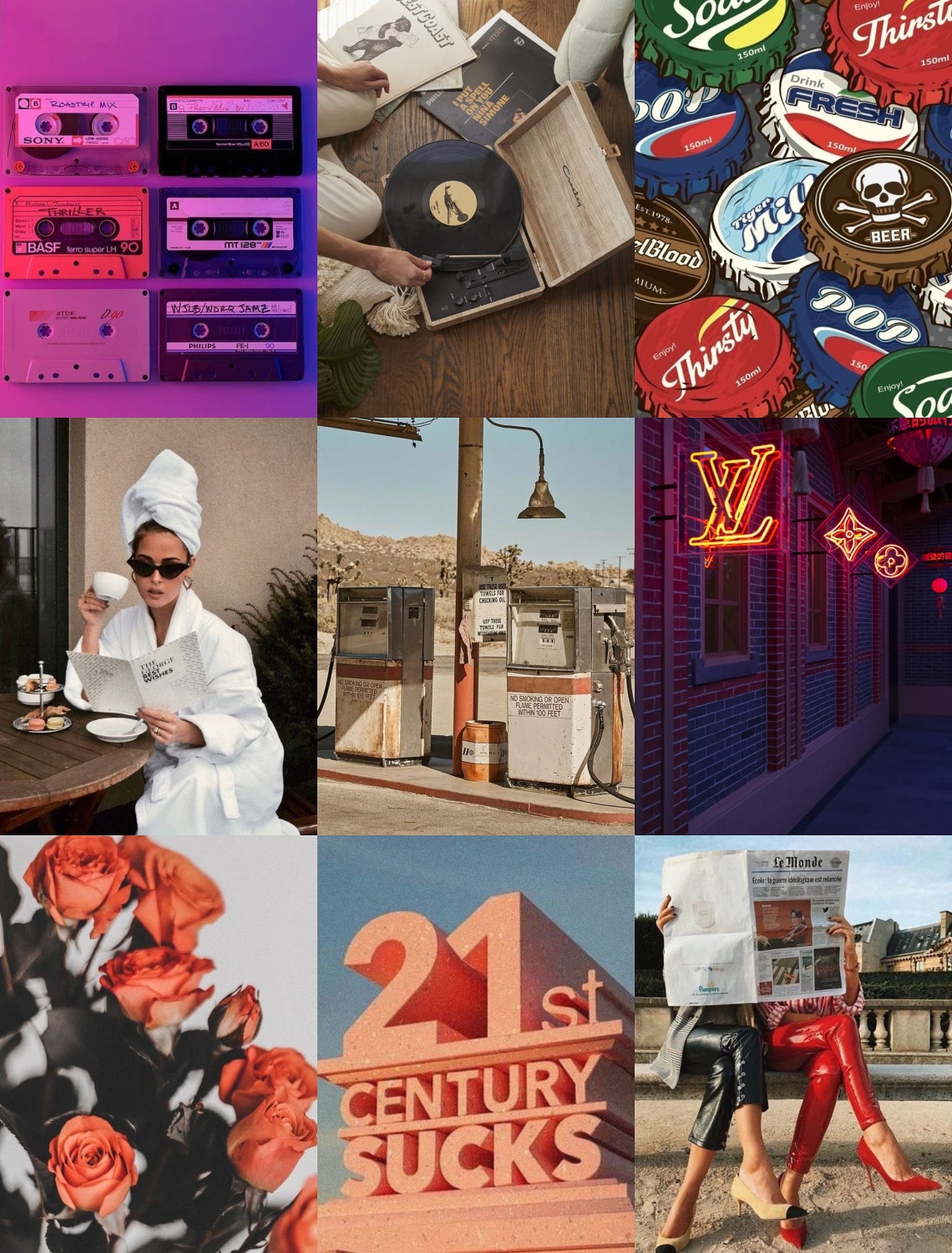 Vintage Collage Kit Wall Collage Kit Dorm Collage Kit PRINTS | Etsy