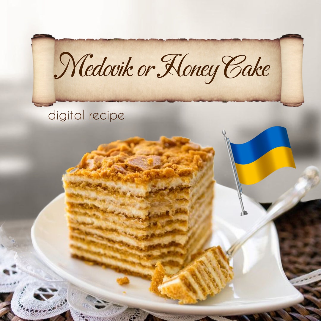 Ukrainian Recipe Honey Cake Medovik Printable Recipes DIGITAL DOWNLOAD ...
