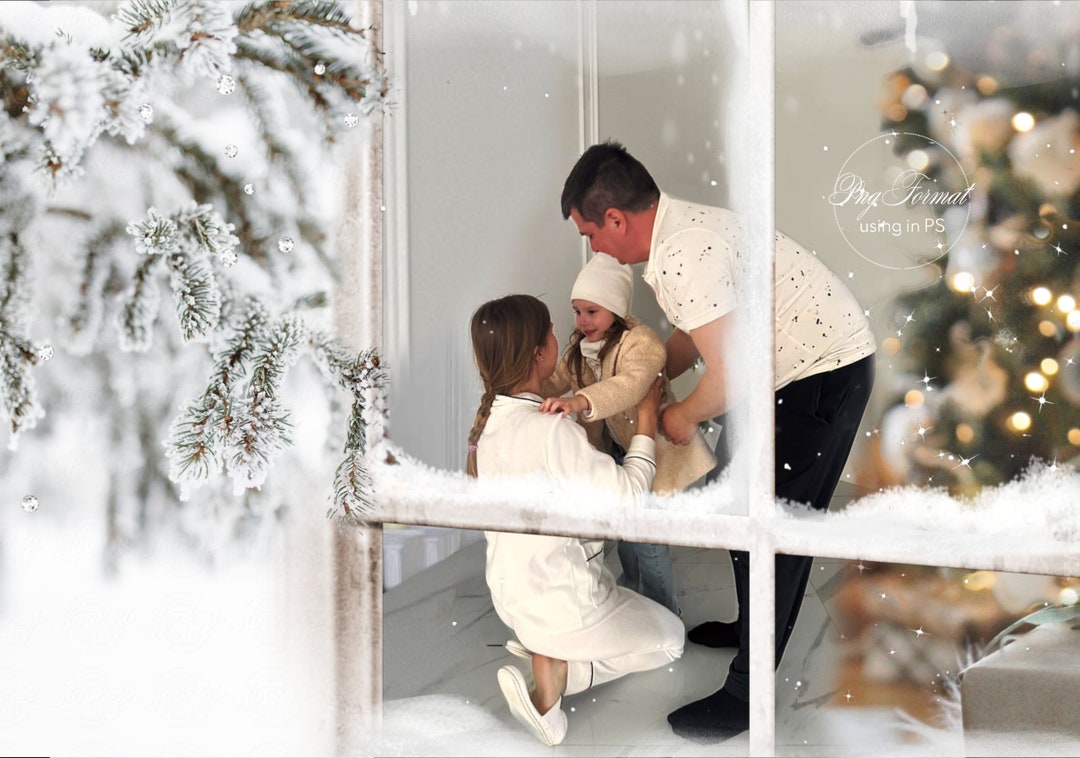 Christmas Window Frosty Window Bokeh Overlay DIGITAL DOWNLOAD PNG - Etsy