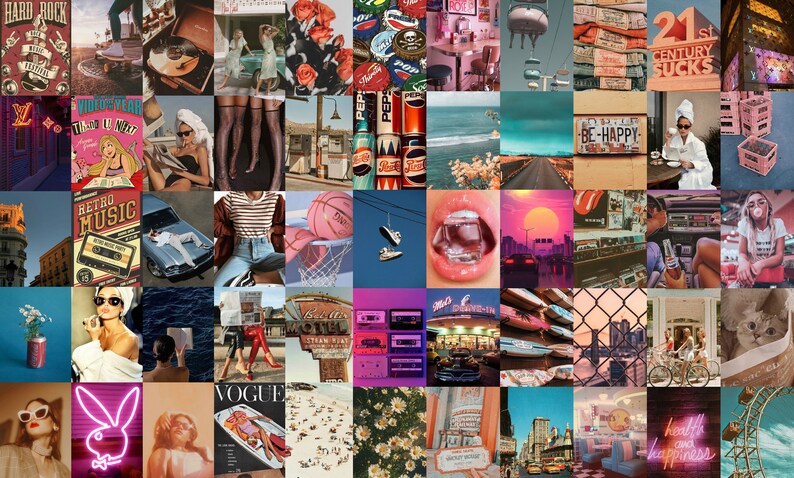 Vintage Collage Kit Wall Collage Kit Dorm Collage Kit PRINTS | Etsy