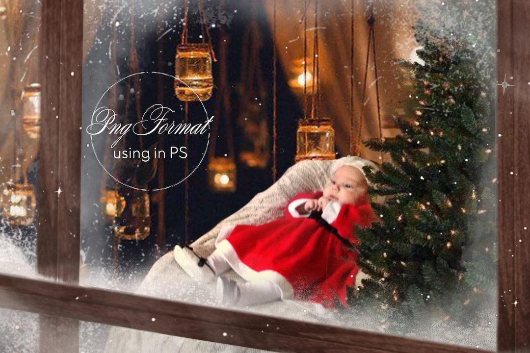 Winter Overlay Window Overlay Window Frame Frosty Window DIGITAL - Etsy