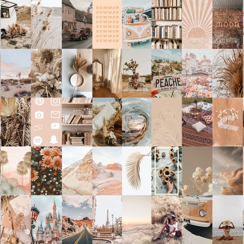 Photo Collage Kit Beige Aesthetic Dorm Collage Kit DIGITAL - Etsy