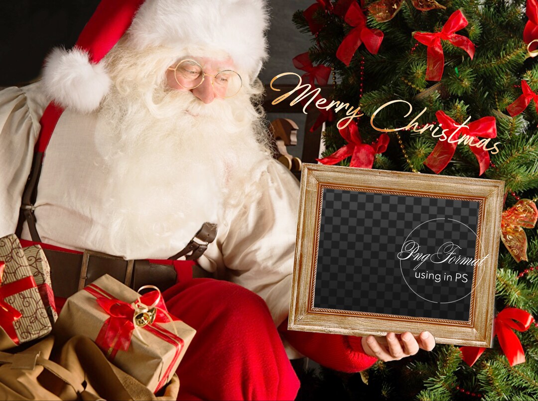 Santa Photo Overlay Aesthetic Christmas Ornaments Santa Overlay Window ...