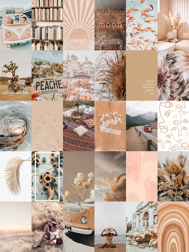 Photo Collage Kit Beige Aesthetic Dorm Collage Kit DIGITAL - Etsy UK