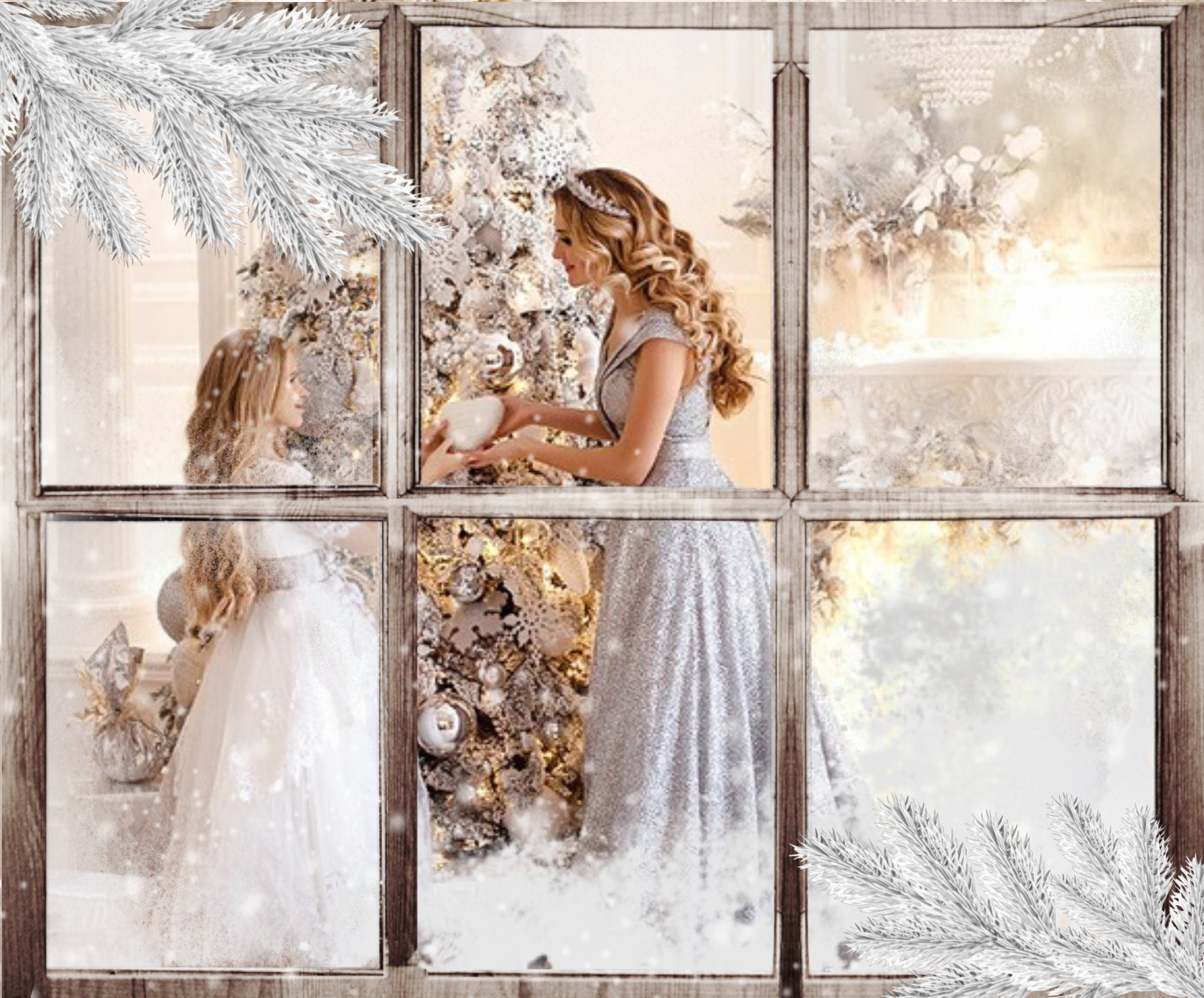 Window Frame Window Overlay Snow Windows DIGITAL OVERLAY - Etsy