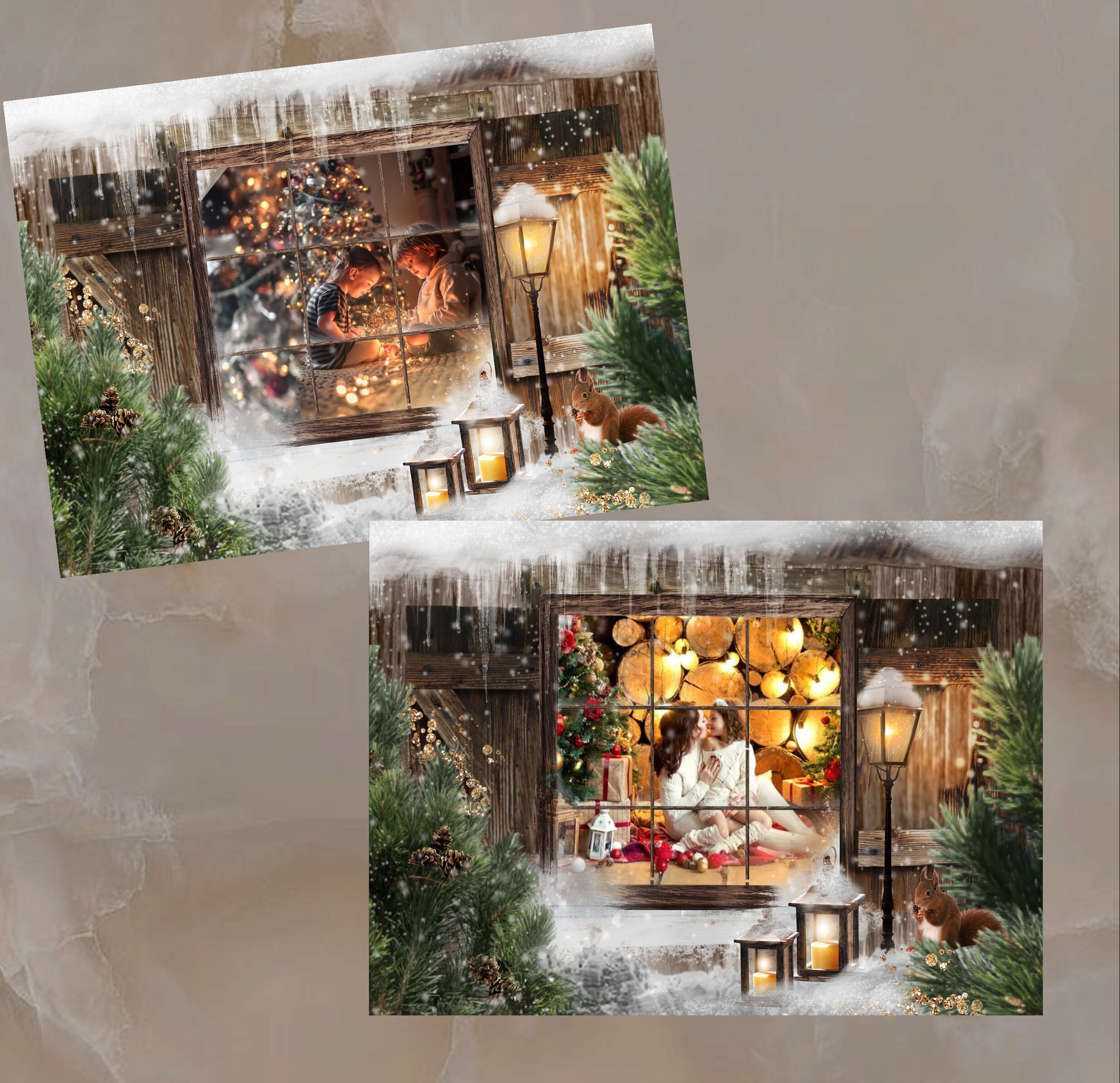 Window Overlay Snow Backdrop Christmas Window DIGITAL DOWNLOAD - Etsy