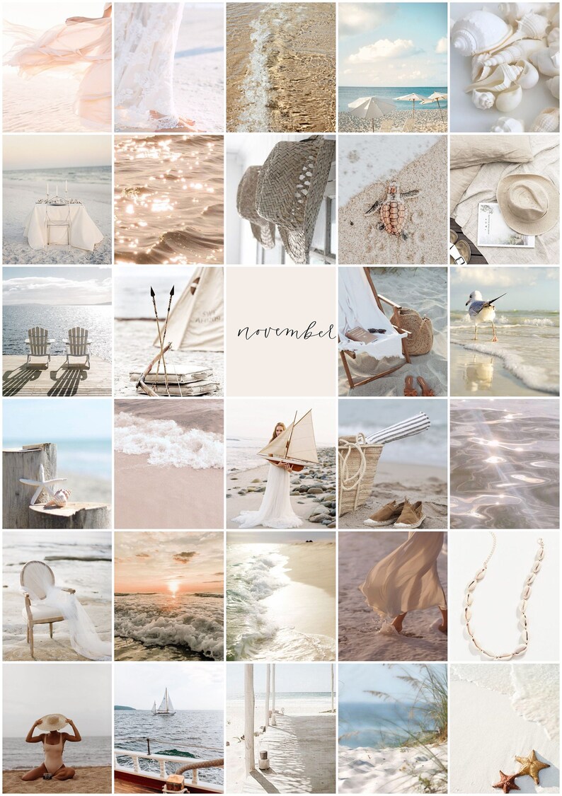 Beach Collage Kit Dorm Collage Kit Collage Kit Wall Decor - Etsy