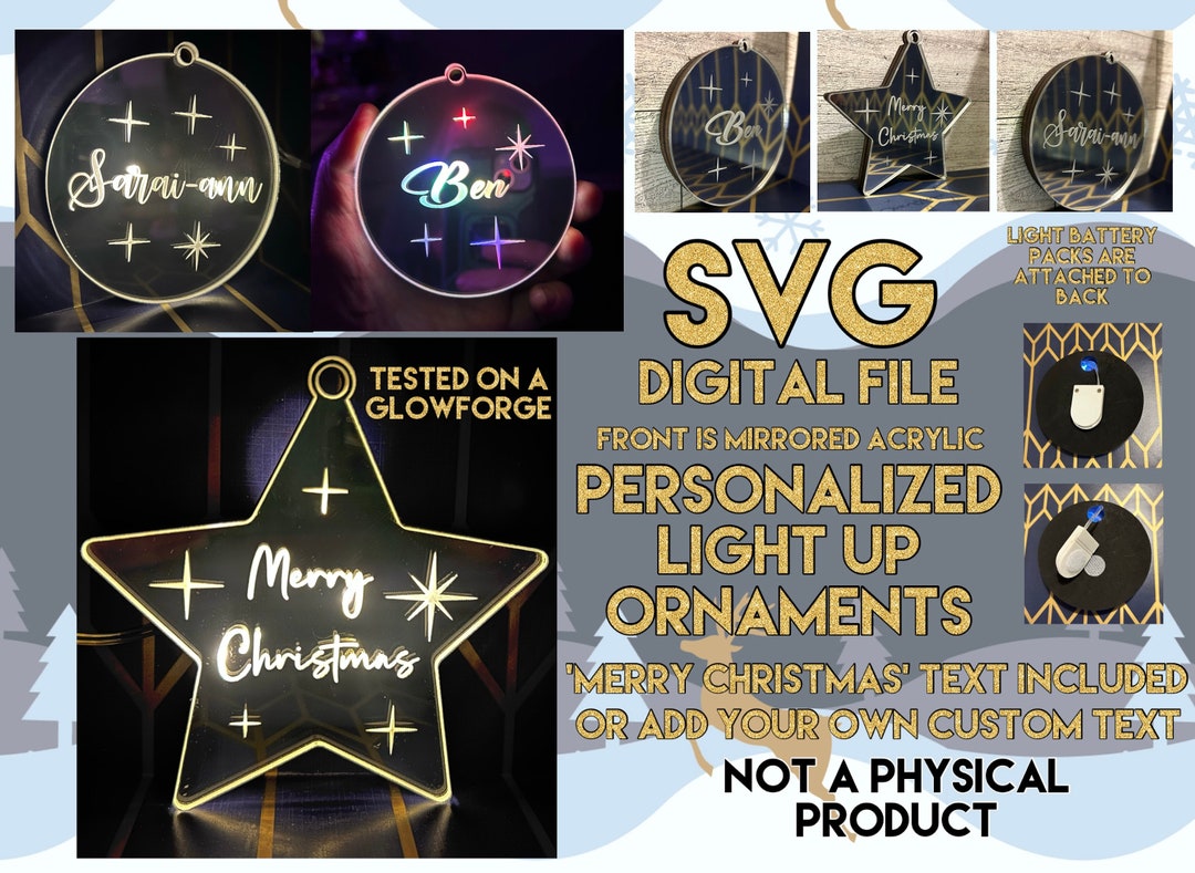 Light up Ornaments SVG Digital File - Etsy