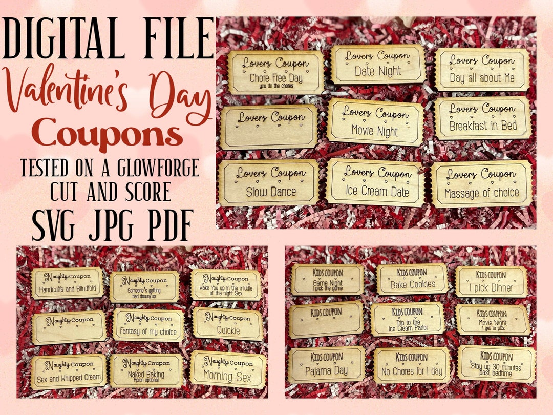 Valentine’s Day Coupons Digital File - Etsy
