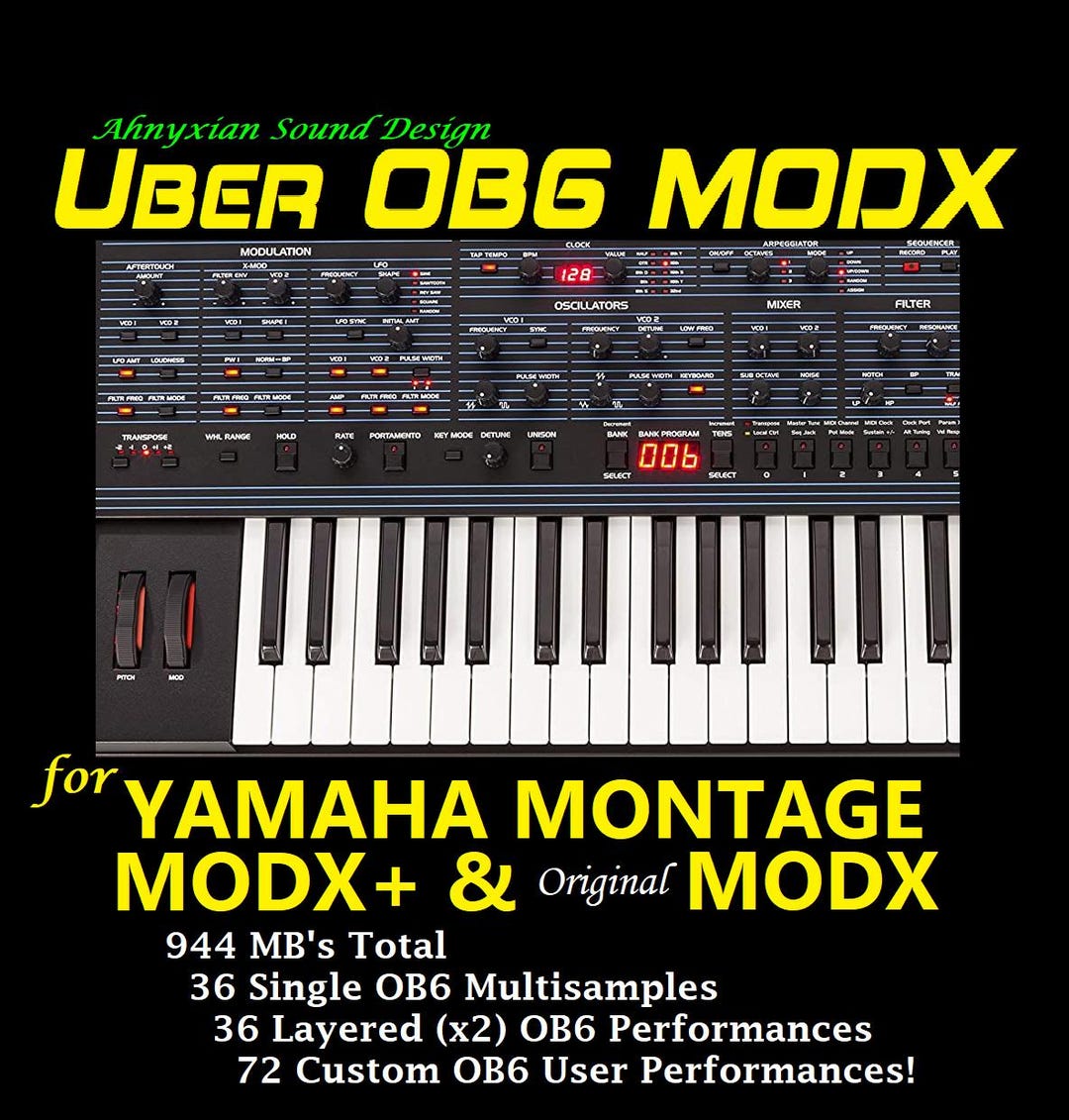 Uber OB6 MODX Sample Pack for Yamaha Montage MODX Synthesizer - Etsy