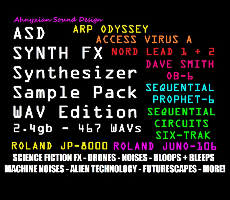 ASD Synth FX WAV Synthesizer Sample Pack - Etsy