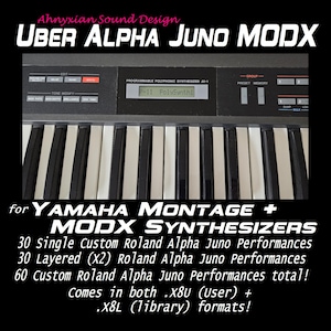 Uber Alpha Juno MODX Sample Pack for Yamaha Montage & MODX Synthesizer ...