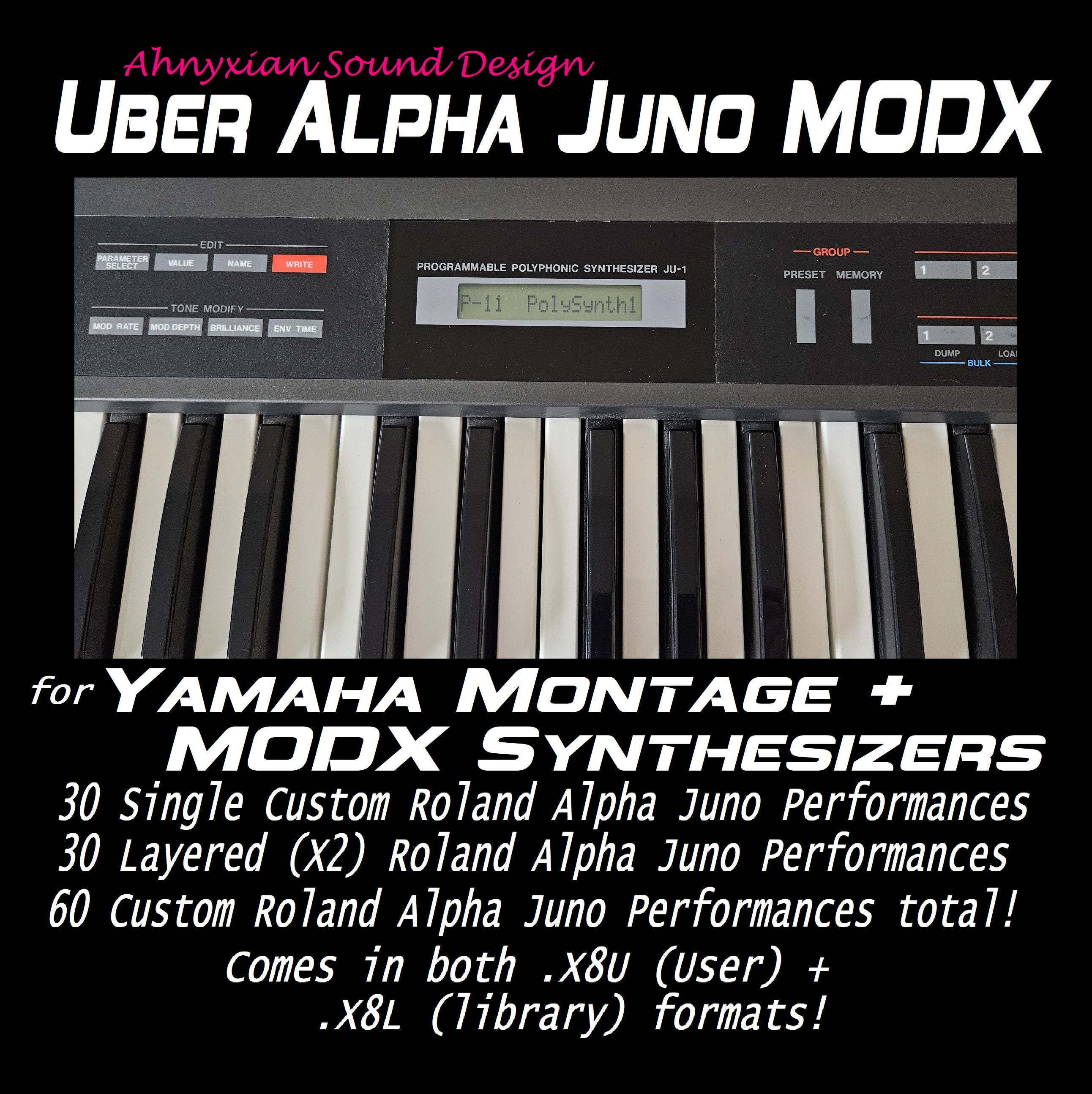 Uber Alpha Juno MODX Sample Pack for Yamaha Montage & MODX Synthesizer ...