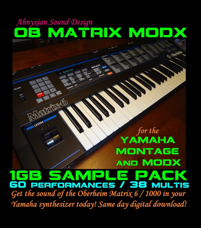 OB MATRIX MODX Sample Pack Yamaha Montage Synthesizer - Etsy