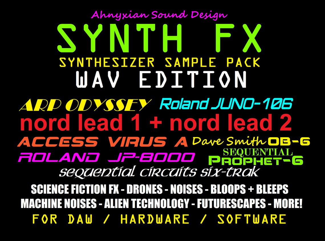 ASD Synth FX WAV Synthesizer Sample Pack - Etsy
